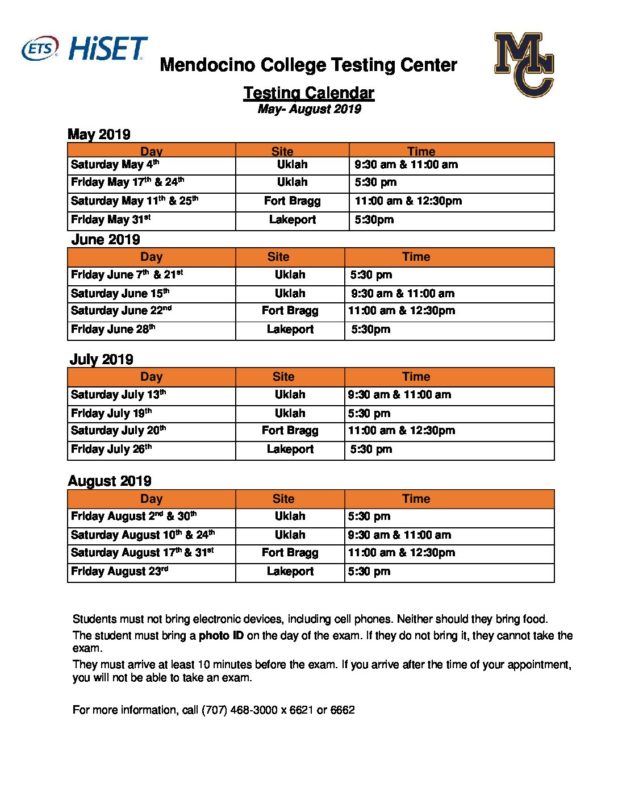 High School Diploma or GED/ HiSET Test - Adult Career Education