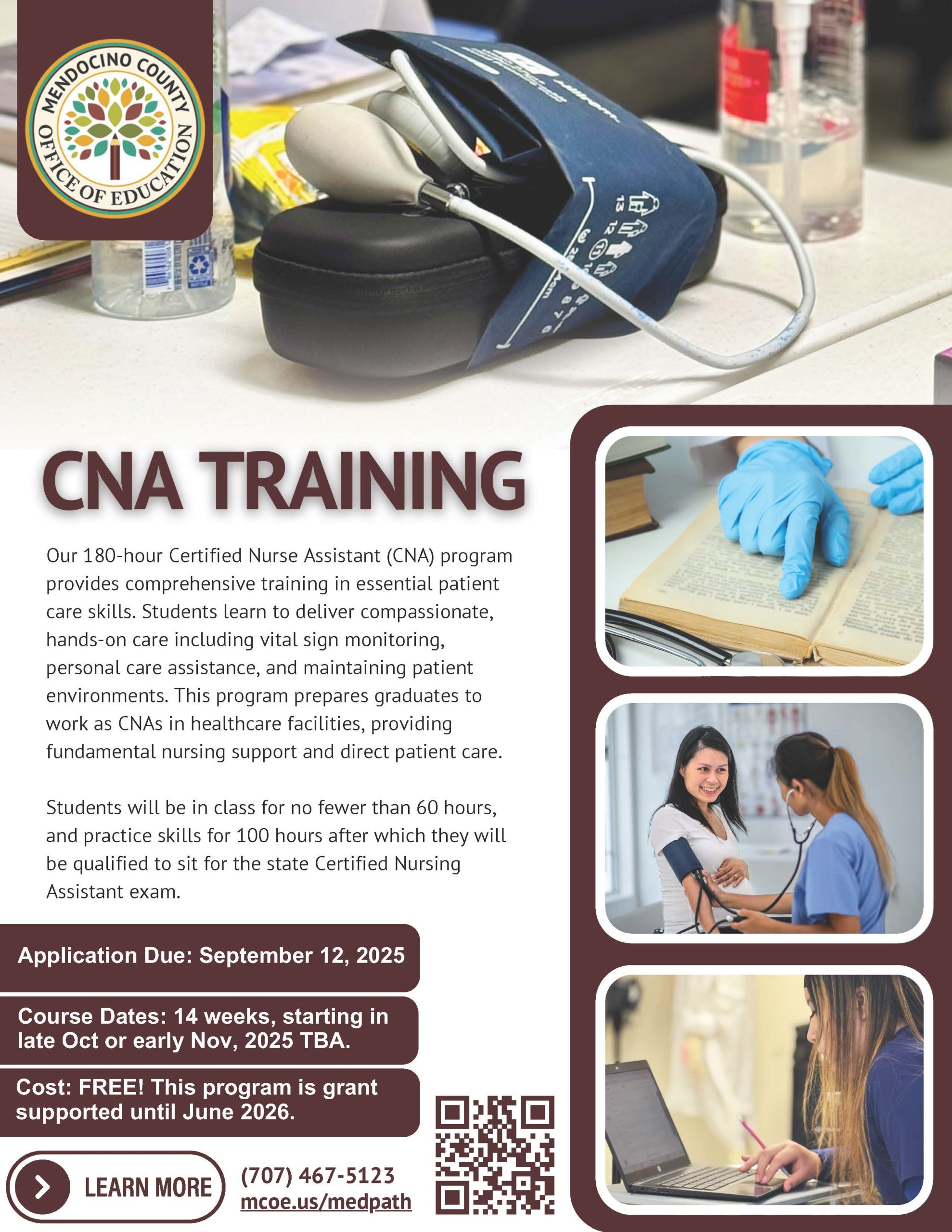 2025 CNA Flier (Fall) - Adult Career Education